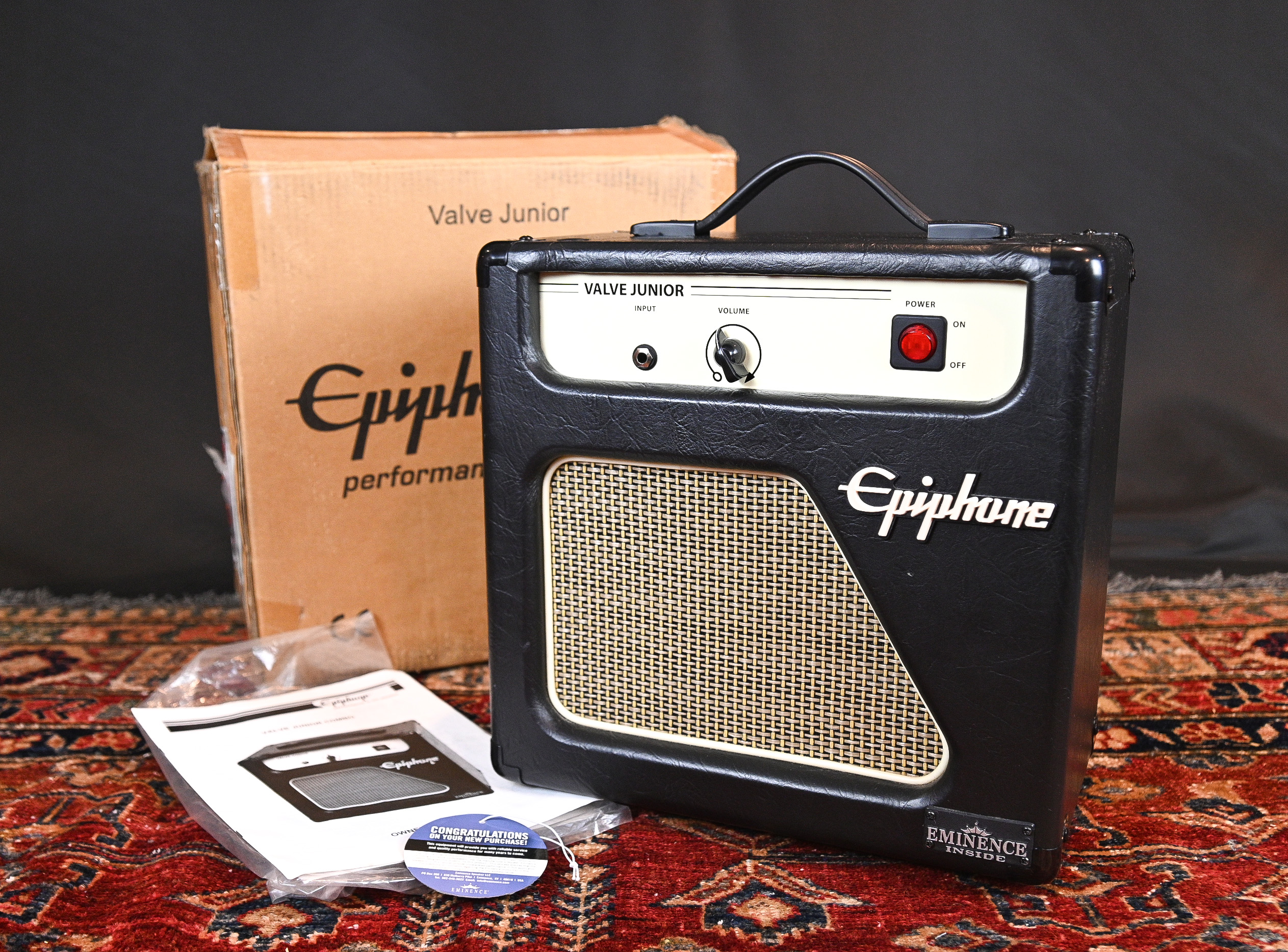 Epiphone Valve Junior Guitar Tube Amp Combo w/ Weber British Classic ...