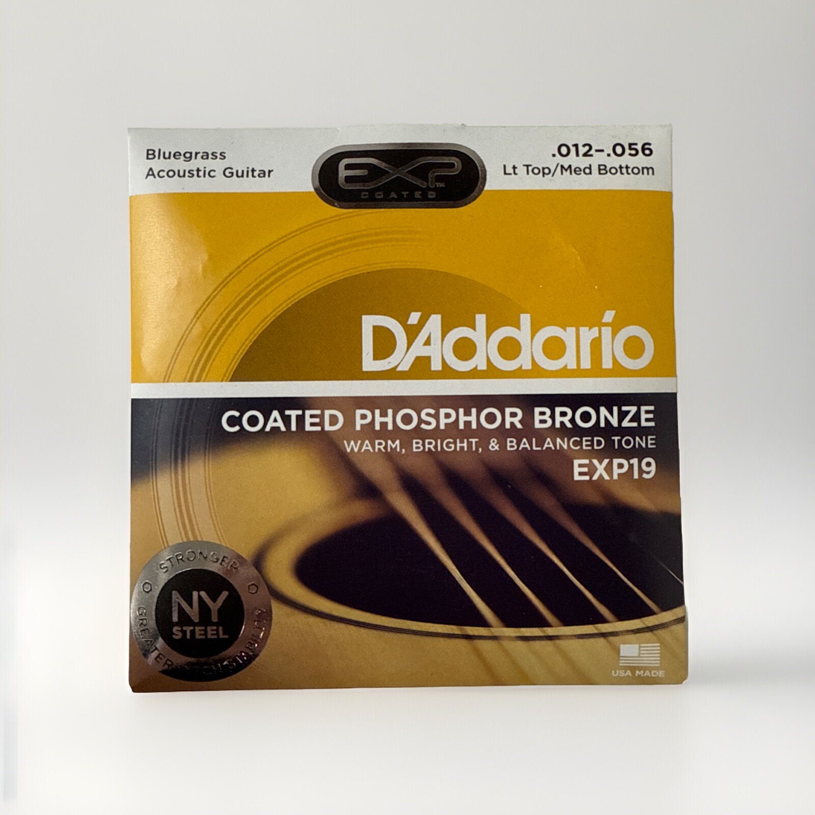 D'Addario EXP19 Coated Phosphor Bronze Acoustic Light Top Medium Bottom ...